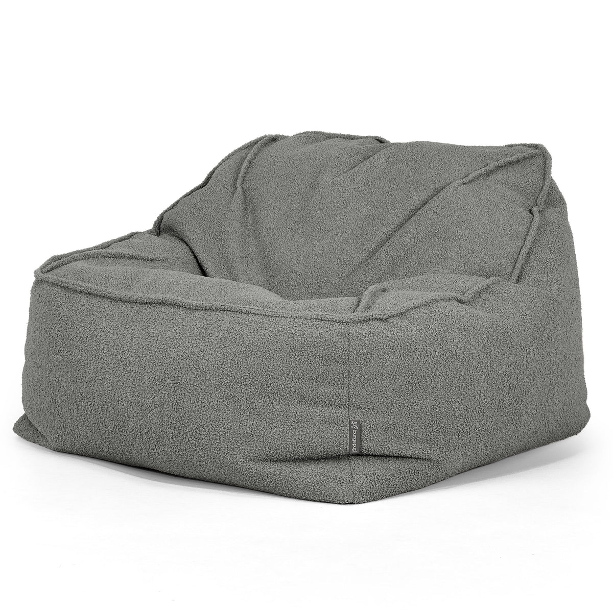 Lounge Pug Sedací pytel Sloucher, křeslo Buklé Šedá– Big Bertha Original CZ