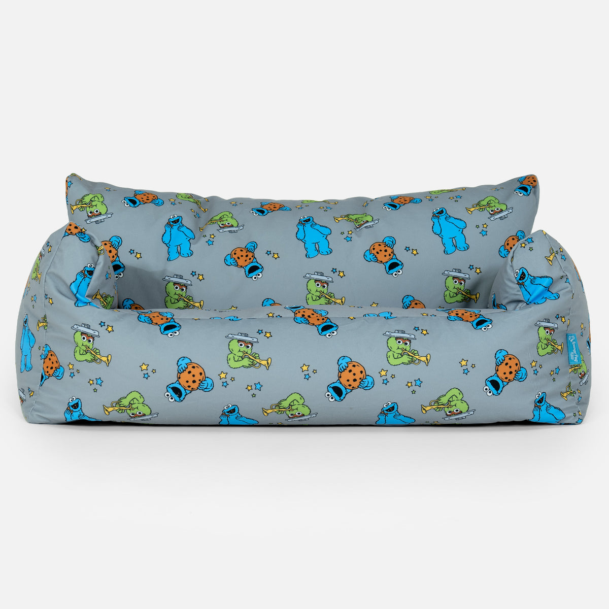 Sesame Street Keksík & Oscar Dětský sedací vak pohovka pro děti, Šedá ...